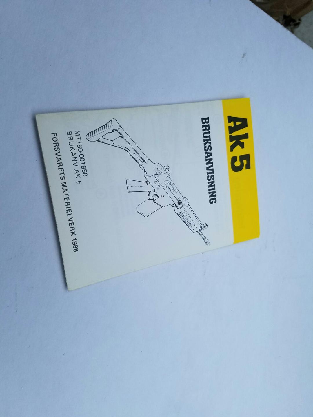 WTS Swedish Original AK-5 Booklet (Swedish FNC) 10.00 shpd - Parts and ...
