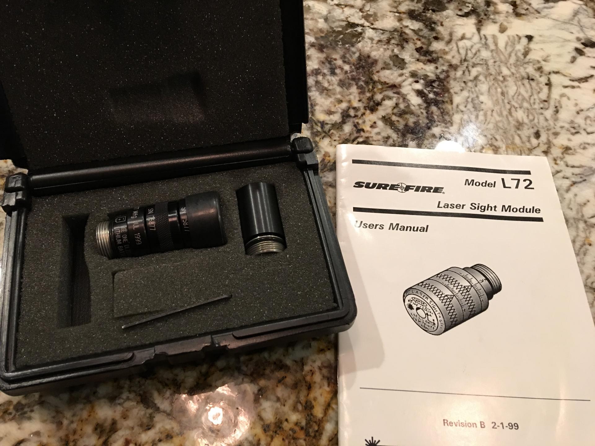WTS:NIB SUREFIRE L72 LASERS $300 SHIPPED***PRICE DROP $225ea SHIPPED ...