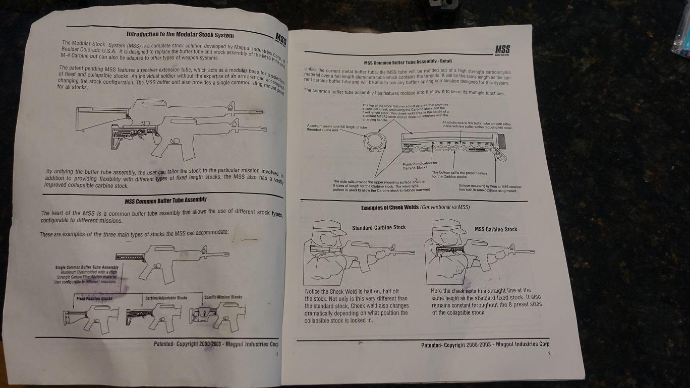 Interesting piece of Magpul history: Initial release M93-T1 MSS Stock ...