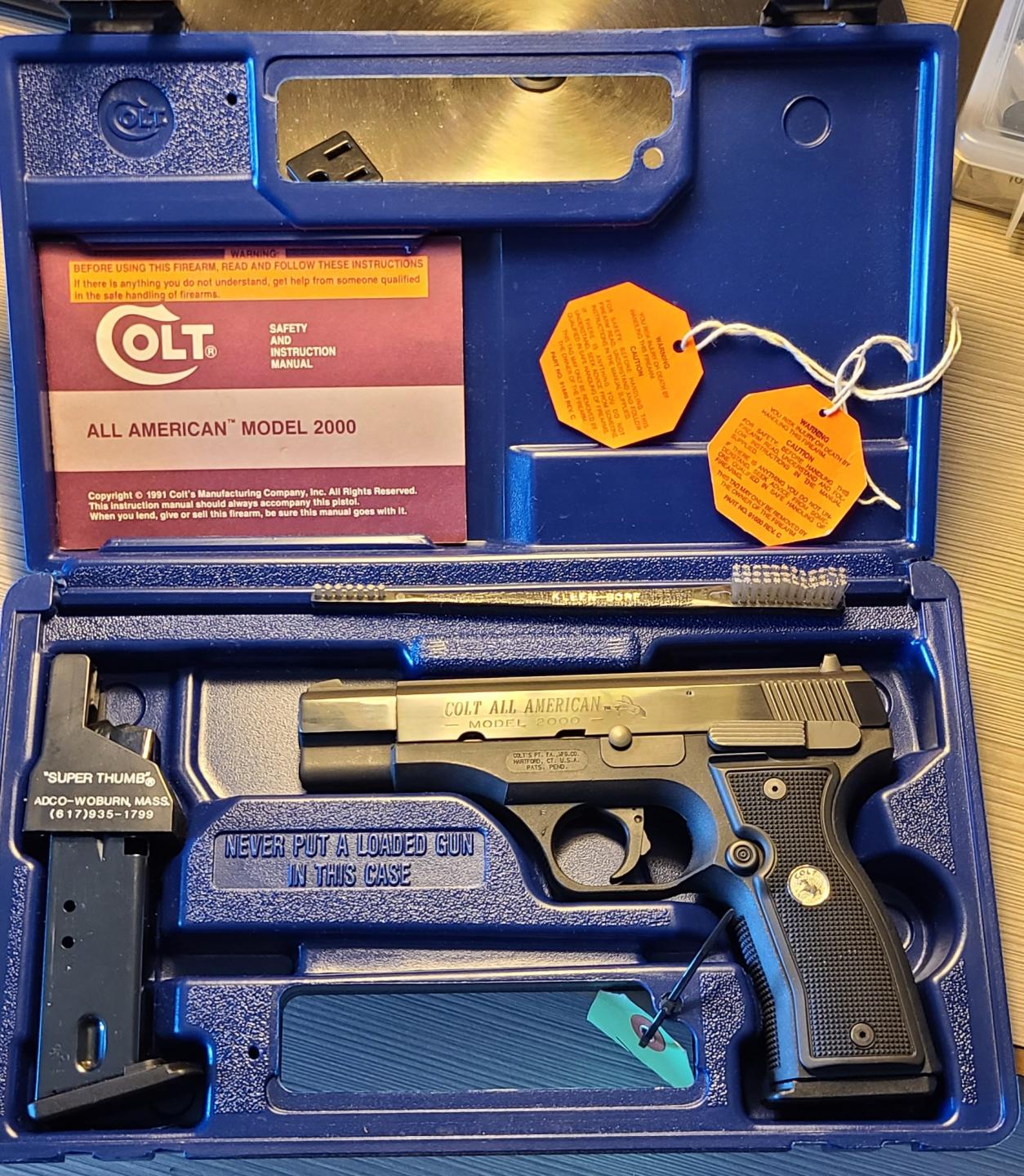 WTS: Colt All American 2000 High Polish Pistol Very Nice Condition ...
