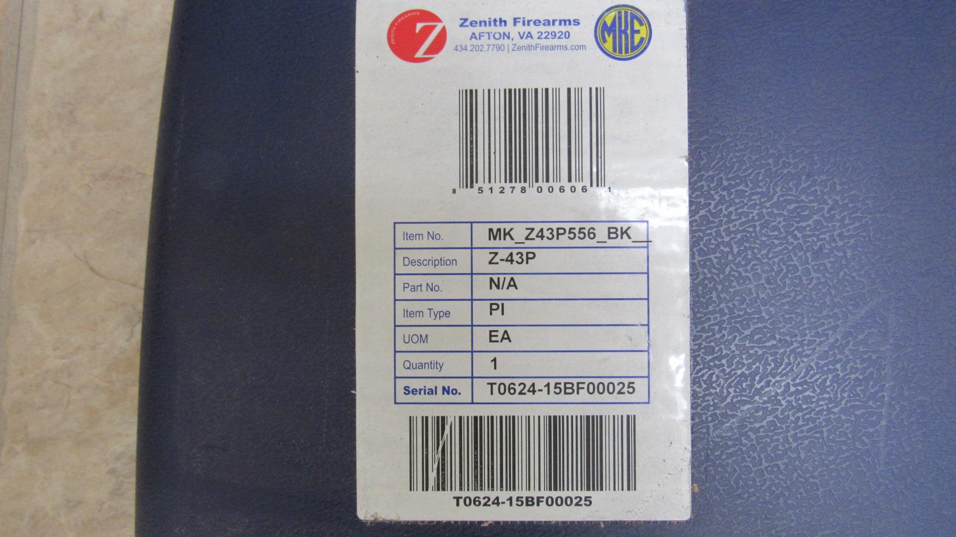 WTS Zenith MKE Z43P .223 pistol, Price drop - Semi-Auto Market Board ...