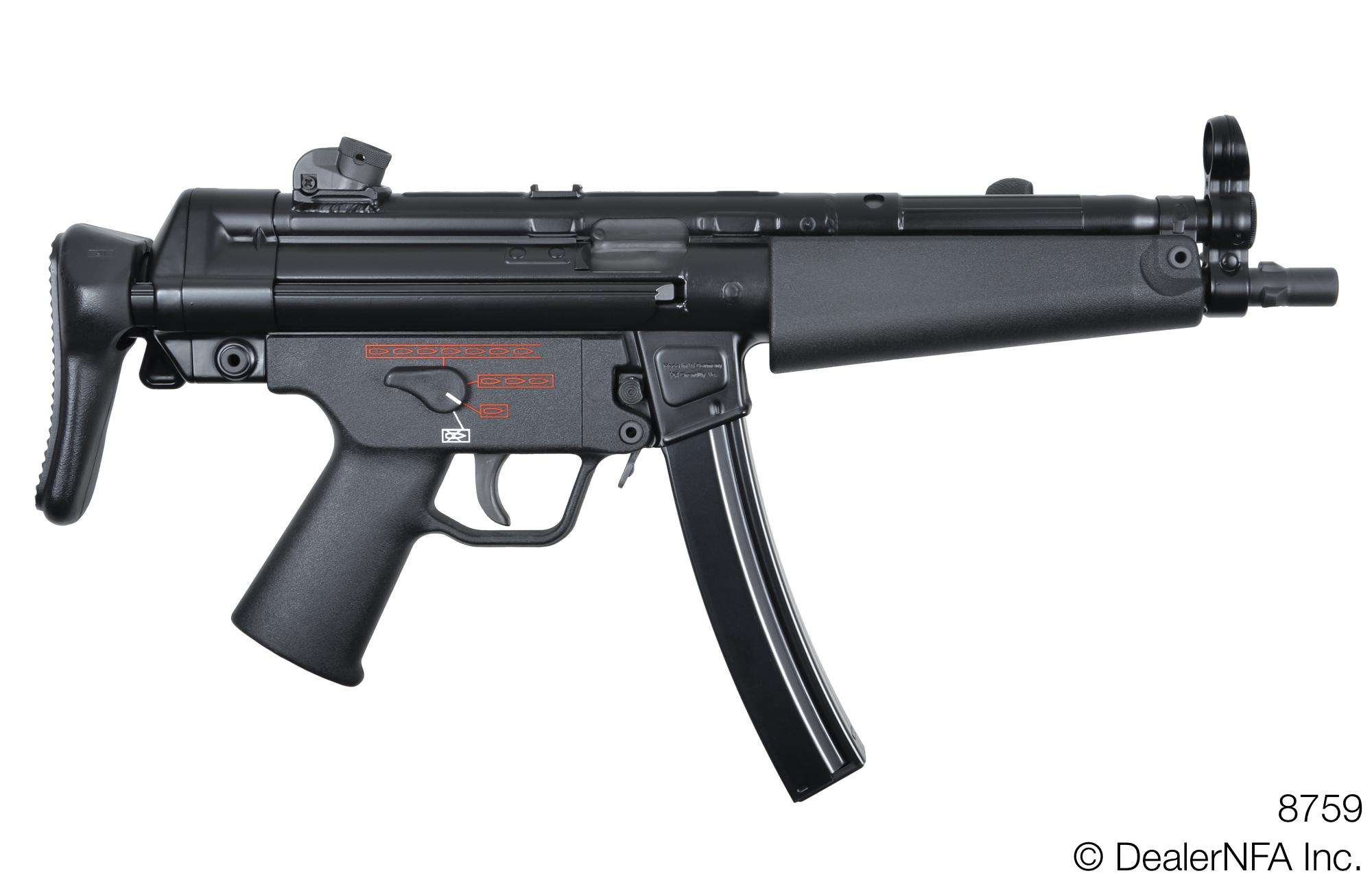 HK MP5A3, Billistics/Dyer, Registered Receiver, Double Push Pin with ...