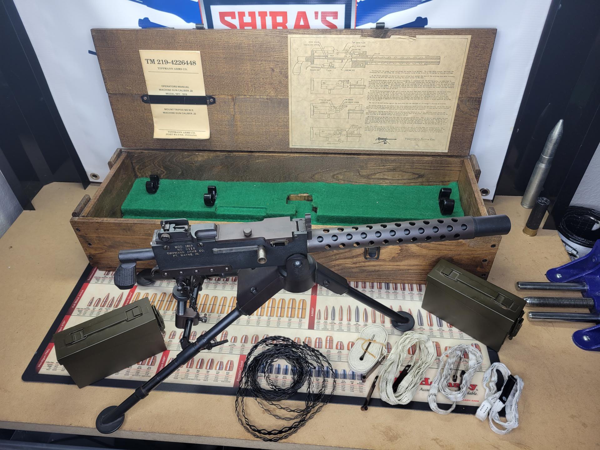 Tippmann Mini 1919 Semi Auto w/ Crate, Belts, Cans - Semi-Auto Market ...