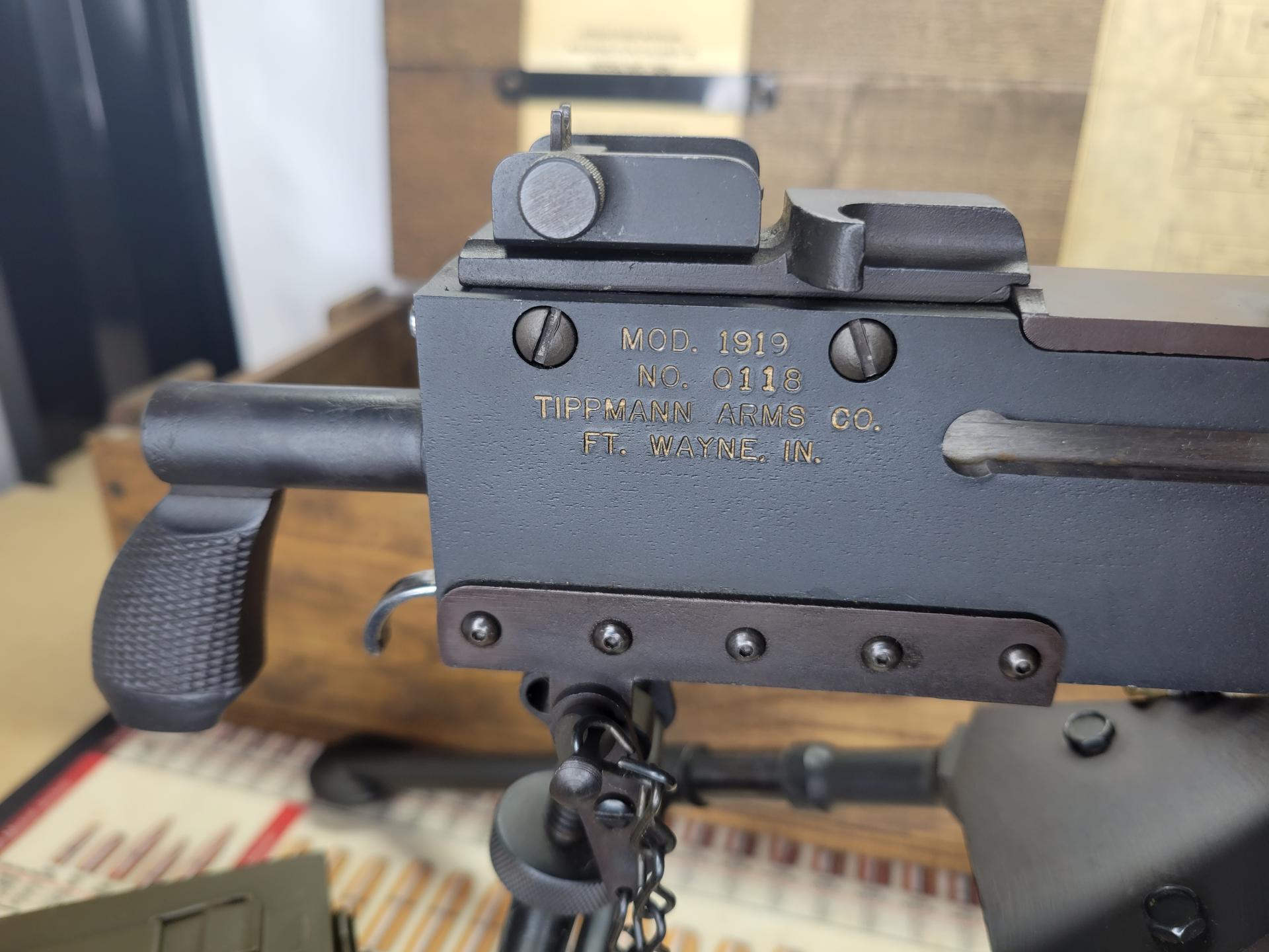 Tippmann Mini 1919 Semi Auto w/ Crate, Belts, Cans - Semi-Auto Market ...