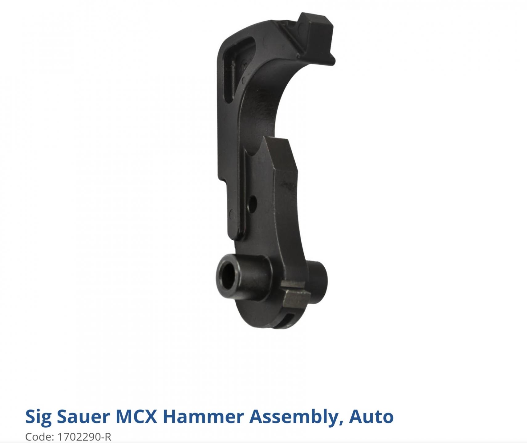 Anyone have access to a factory MCX full auto hammer / FCG? - NFA ...