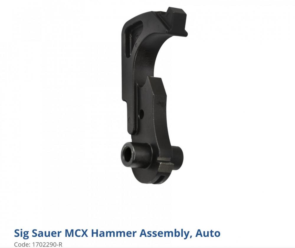 Anyone have access to a factory MCX full auto hammer / FCG? - NFA ...