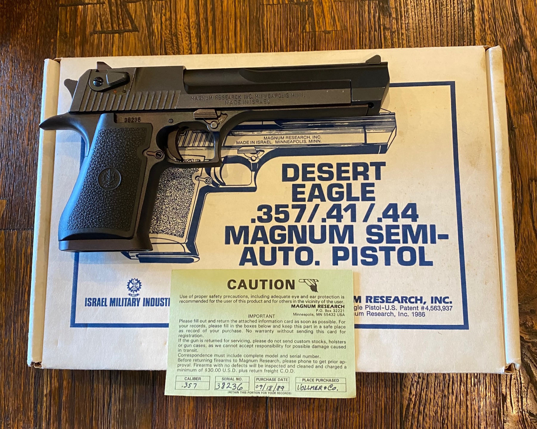*Sold* Rare 1989 I.M.I. 357 Desert Eagle MK1 In Original Serial ...