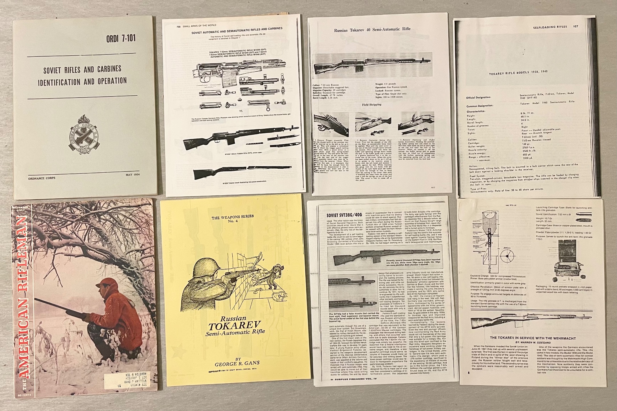 Soviet SVT 40 1952 US OrdnanceCorps Manual Soviet Rifles&Carbines ...