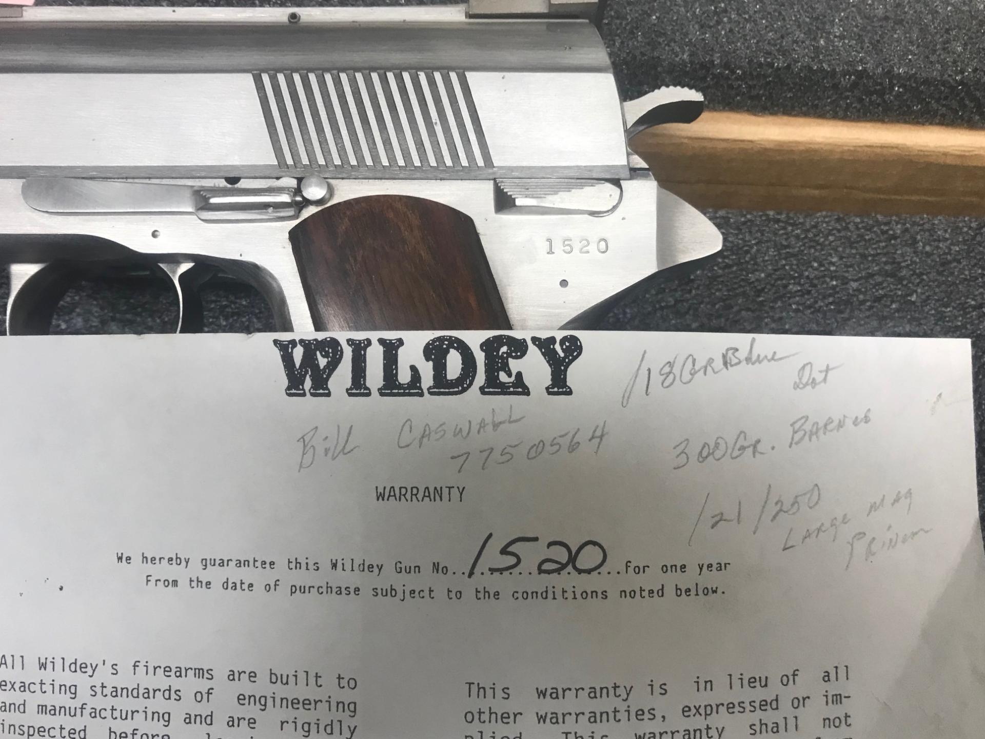 WILDEY .475 auto-mag... 1978 MFG'd - Collectors Market Board ...