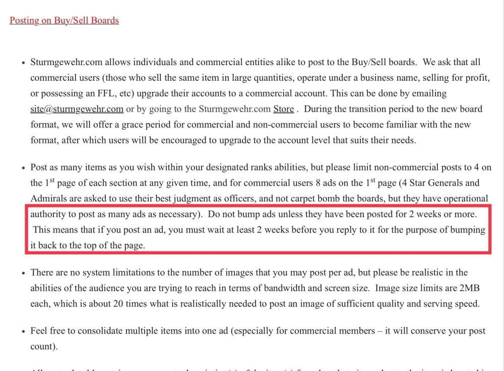 Rules for thread bumping? - Site Help and General Info - Sturmgewehr ...