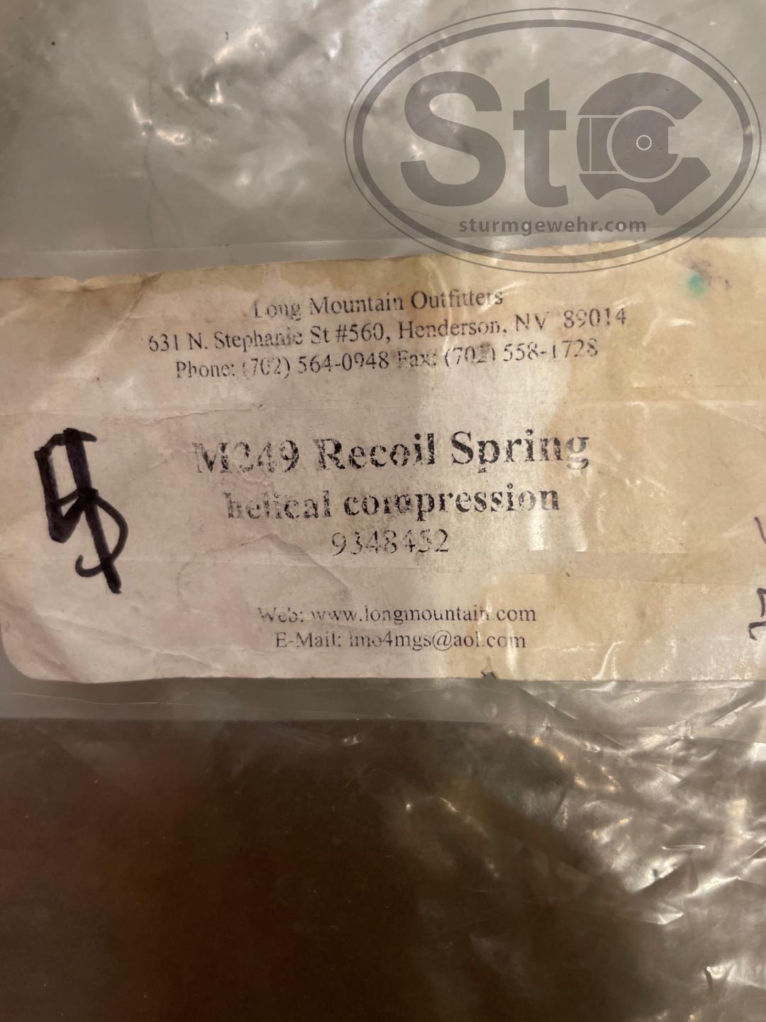 M249 Recoil Spring Helical Compression 9348452 - Parts and Accessories ...