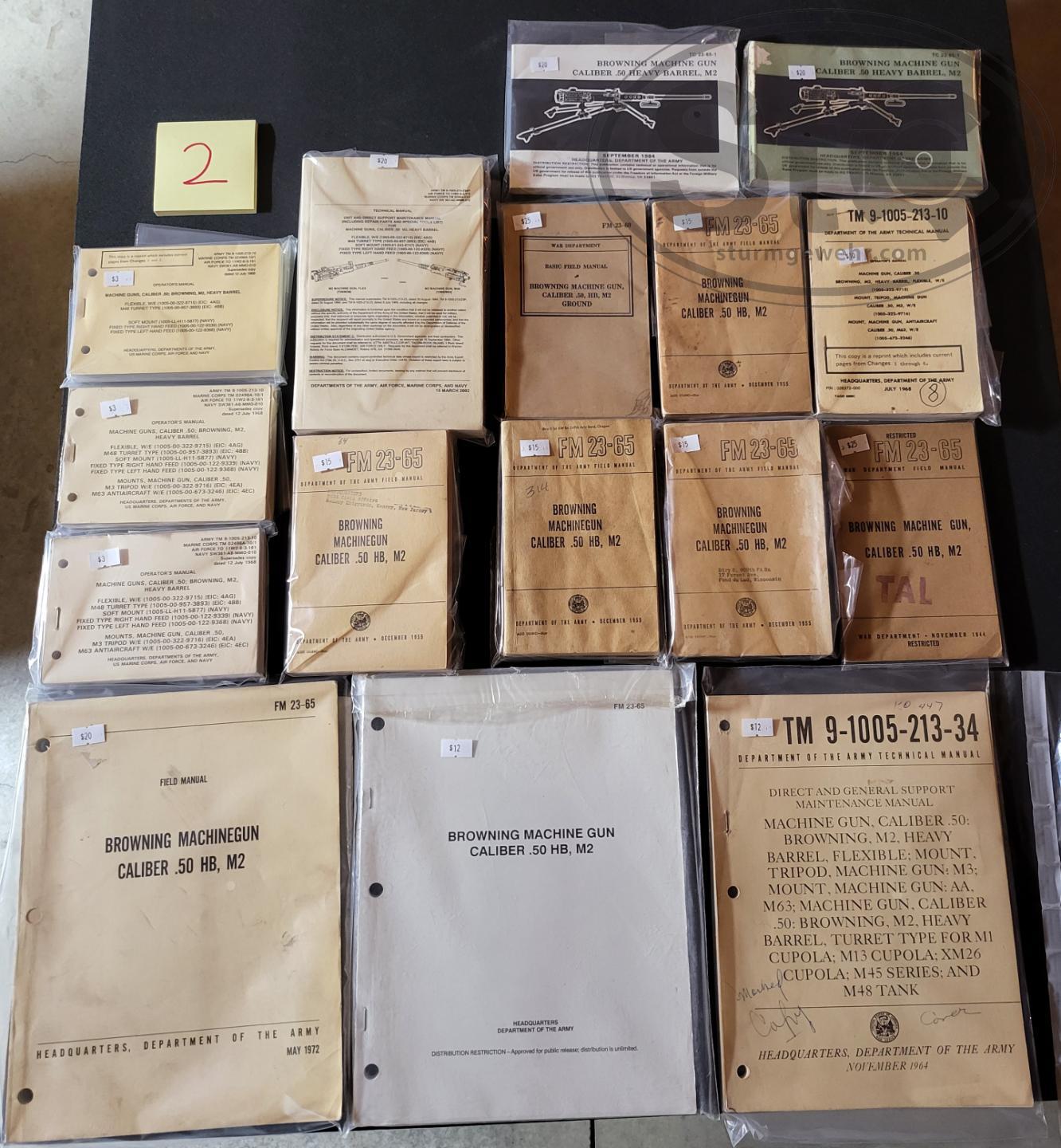 WTS: M249 M240 50 cal M60 Swedish K Humvee 1919 MK19 Misc Tech Manuals ...