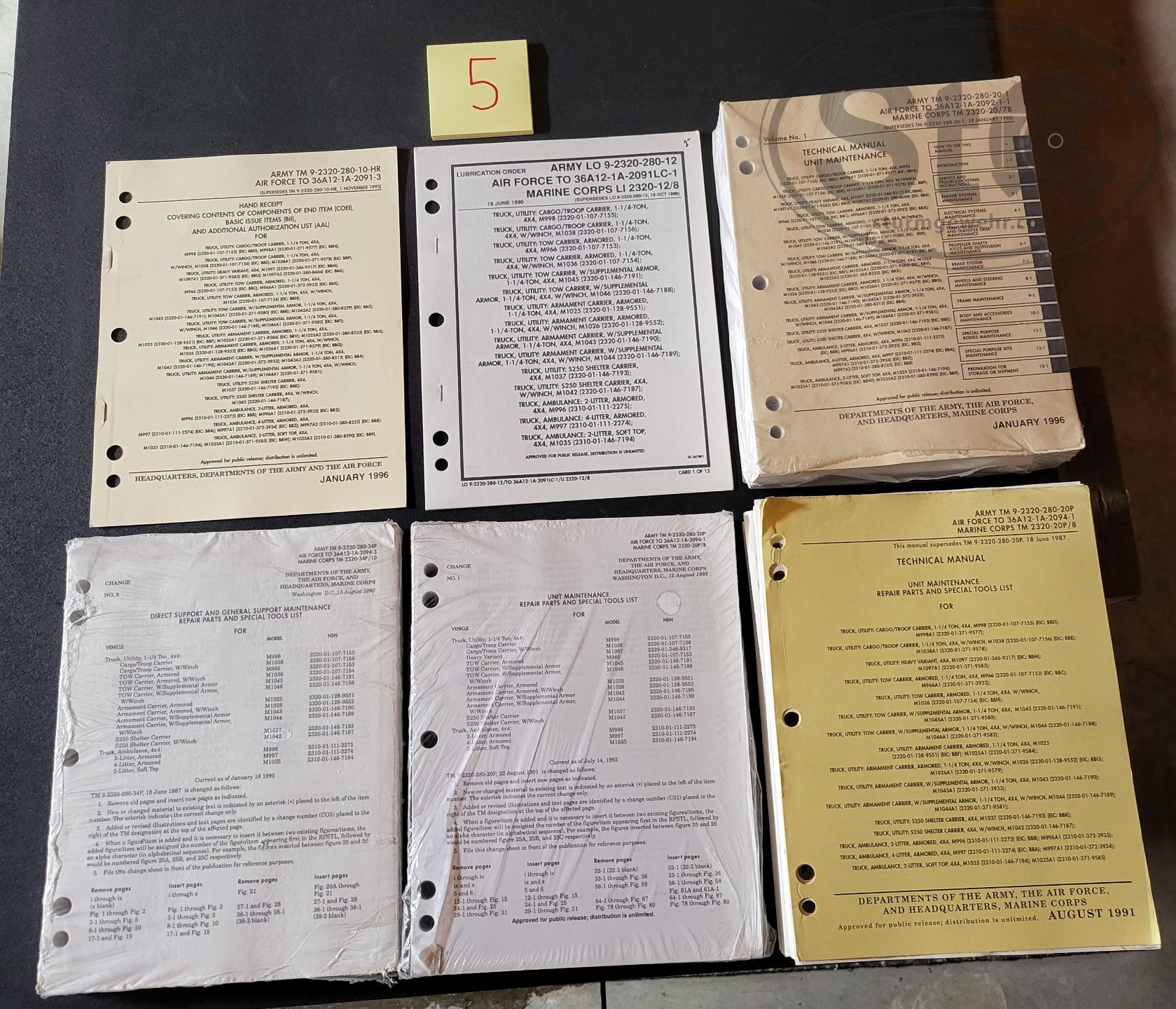 WTS: M249 M240 50 cal M60 Swedish K Humvee 1919 MK19 Misc Tech Manuals ...