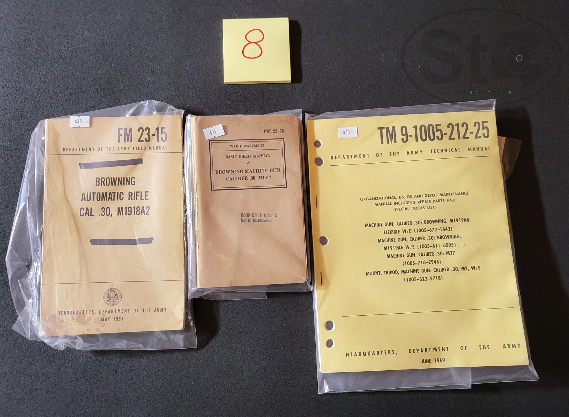 WTS: M249 M240 50 cal M60 Swedish K Humvee 1919 MK19 Misc Tech Manuals ...