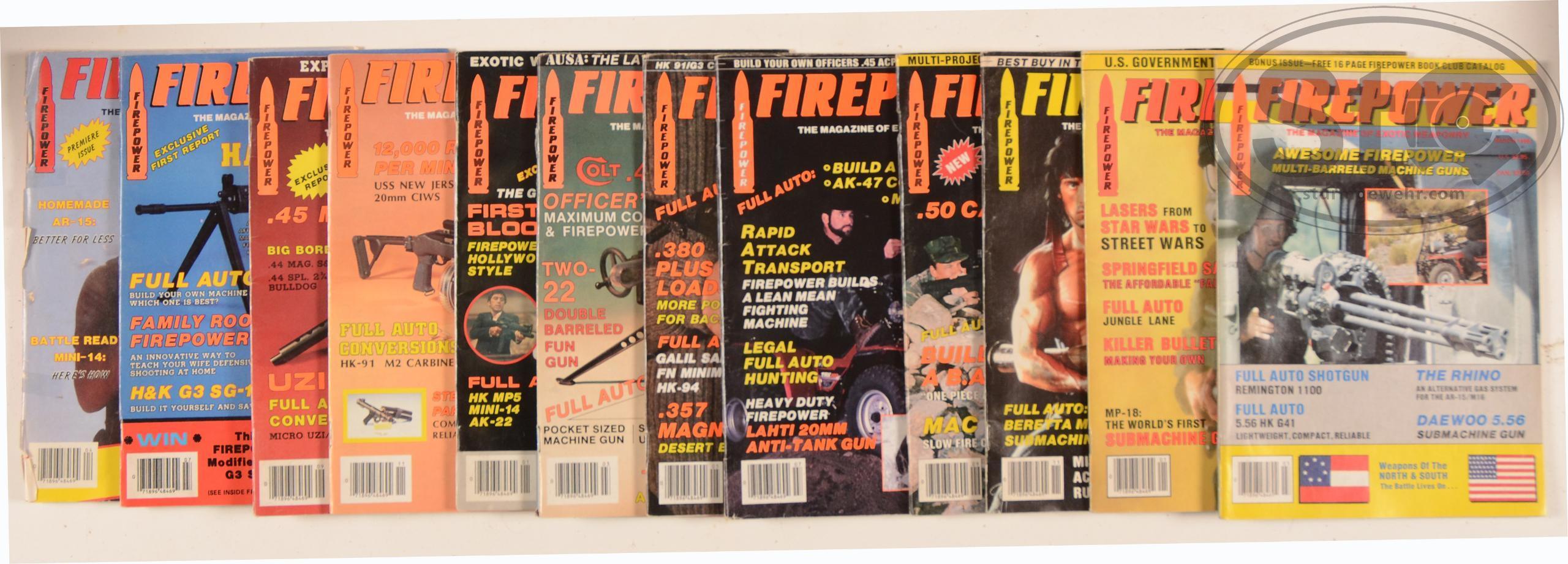 SOLD Complete set (missing 1 issue) of the 1980s FIREPOWER magazine ...