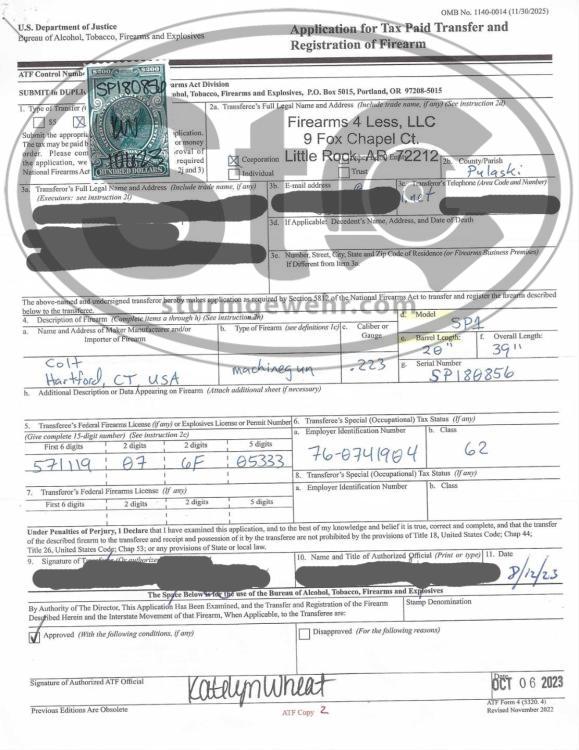 SPF - Colt SP1 Transferable AR15 / M16 20" 223 / 556 Norrell Conversion ...