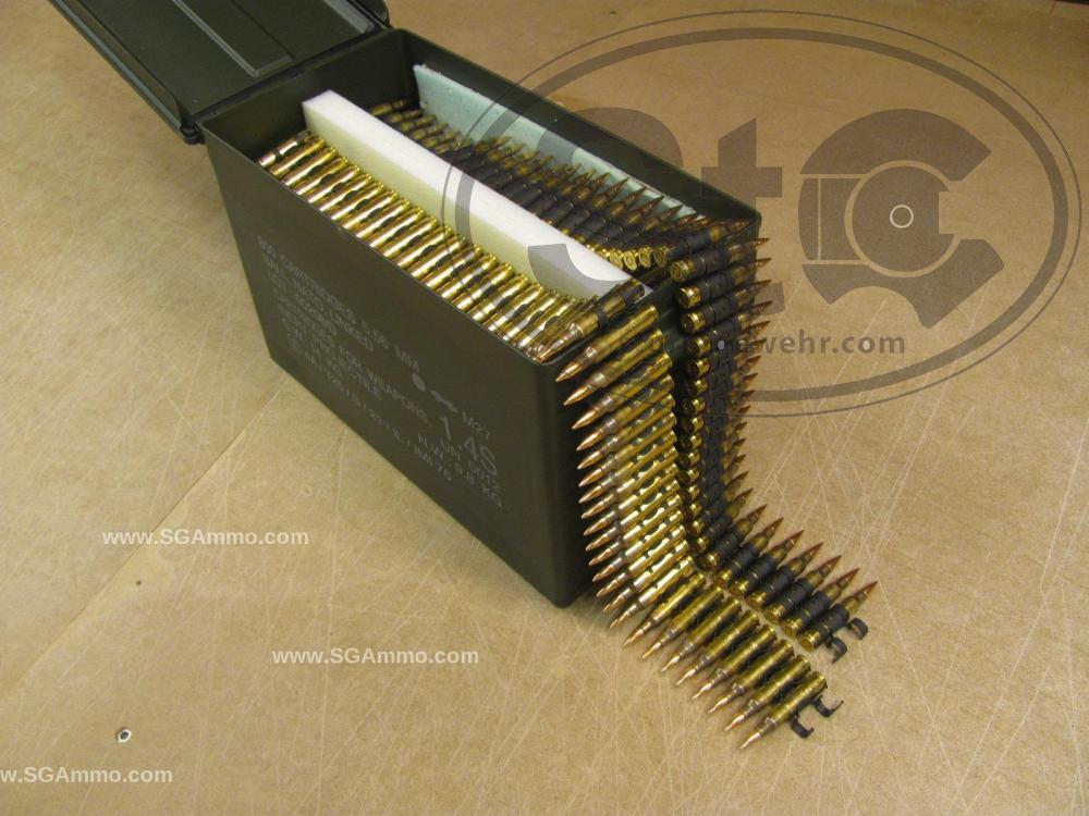 WTS - 800 Round Can - 5.56mm Linked Nato Ball 62 Grain M855 Ammo Made ...
