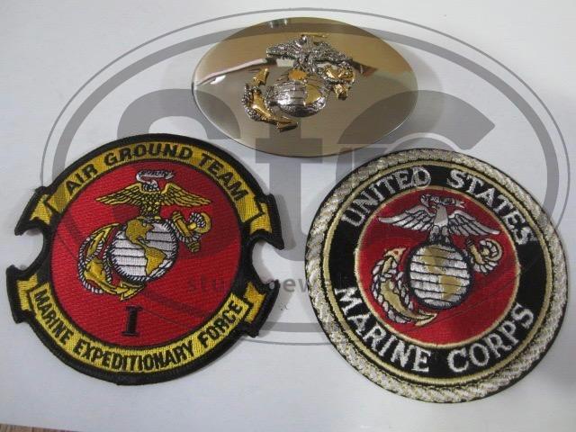 SOLD: NOS 40+ years ago MARINE Belt Buckle NIB / AIR GROUND TEAM MARINE ...