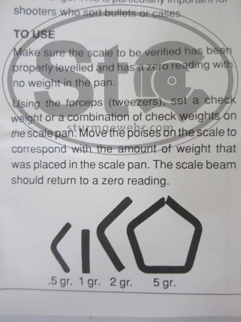 SOLD: (REDUCED) RELOADER'S / RCBS P/N: 98992 Scale Check Weight Set ...