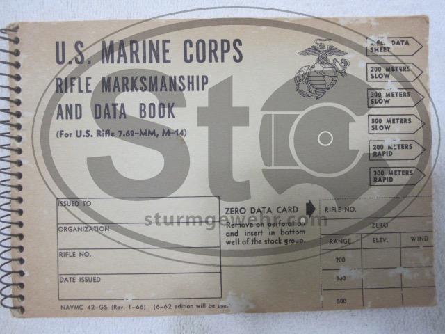 (SOLD) ORIGINAL U.S. MARINE CORPS RIFLE MARKSMANSHIP DATA BOOKS (SOLD ...