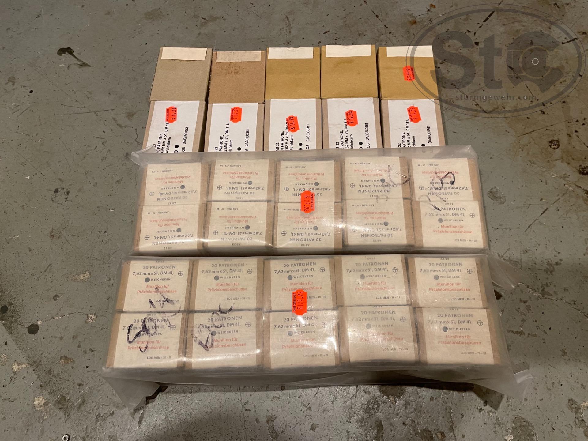 WTS:7.62 x 51 german ammo by weichkern. bright shiny brass cases ...