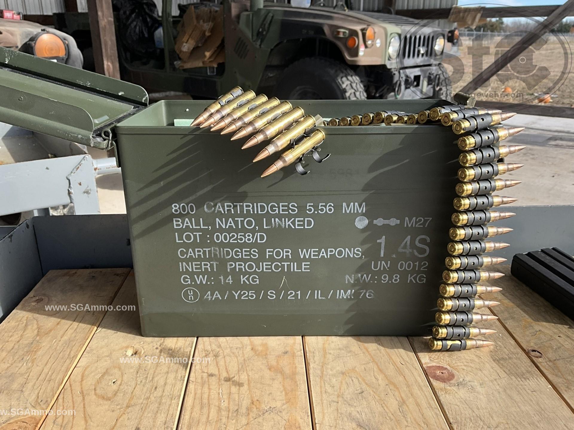 WTS - 800 Round Can - 5.56mm Linked Nato Ball 62 Grain M855 Ammo Made ...