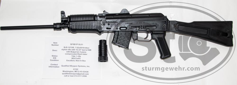SOLD Krinkov SBR 7.62x39 conversion by Qualified built using Arsenal ...
