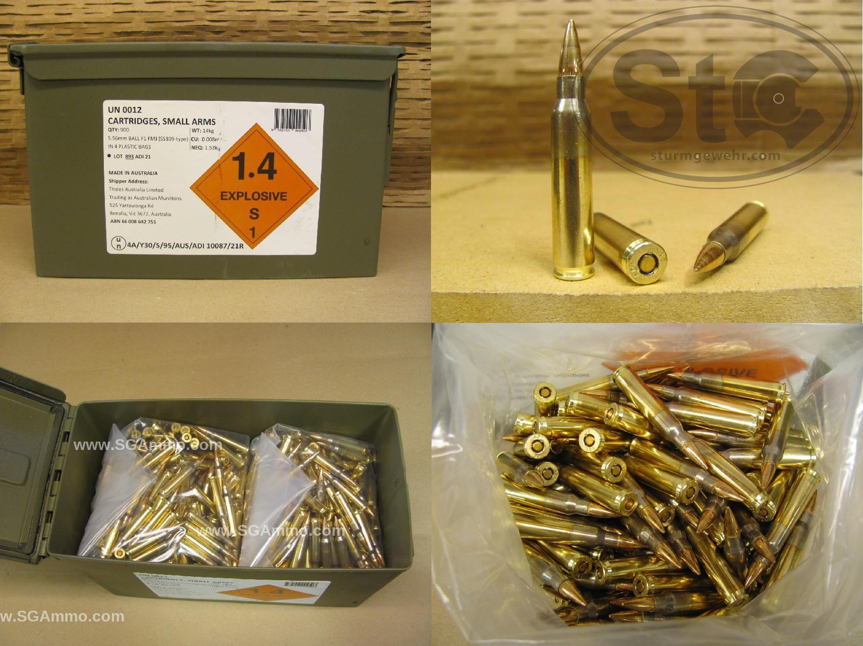 WTS - 5.56mm 62 Grain FMJ SS109 ADI Mfg F1 Ball Ammo Loose Pack in M2A1 ...