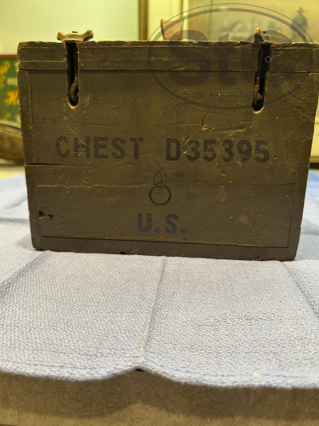 SOLD------1918 Browning Cloth Belt Loader, Brass guide, in chest, $1500 ...