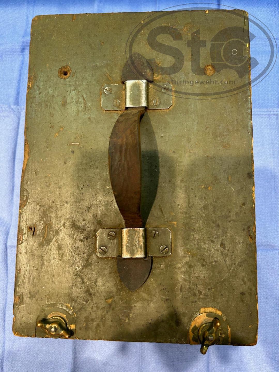 SOLD------1918 Browning Cloth Belt Loader, Brass guide, in chest, $1500 ...