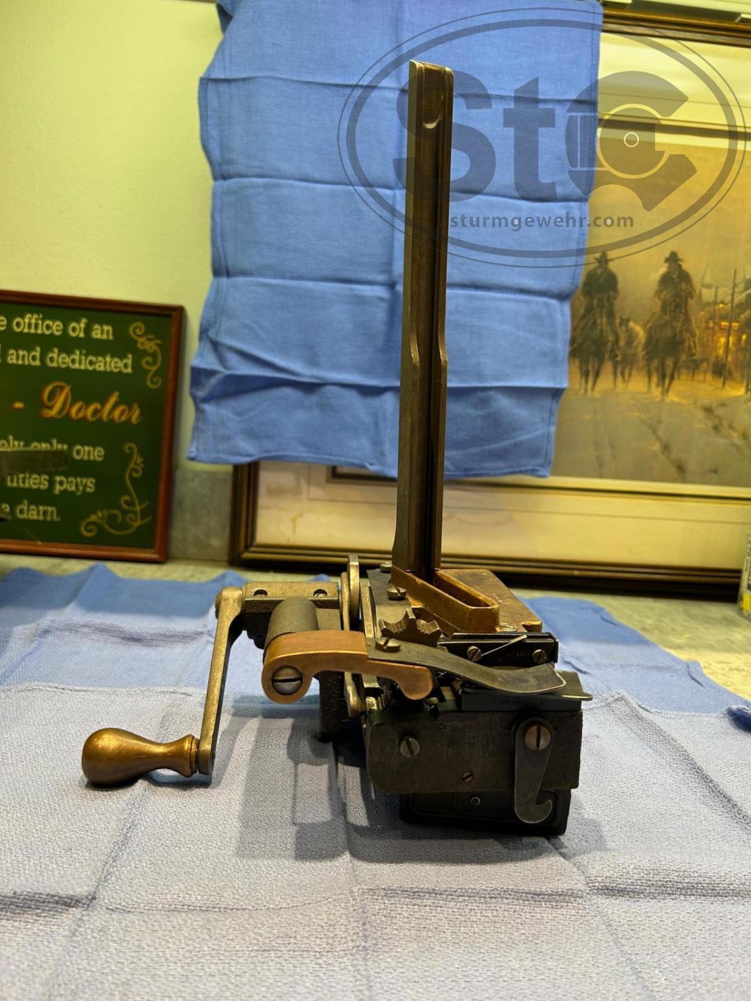 SOLD------1918 Browning Cloth Belt Loader, Brass guide, in chest, $1500 ...