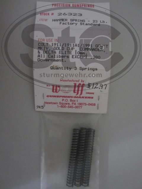 SOLD: 1911 Style Parts, Wilson Combat, Ed Brown Products, Wolff Company ...