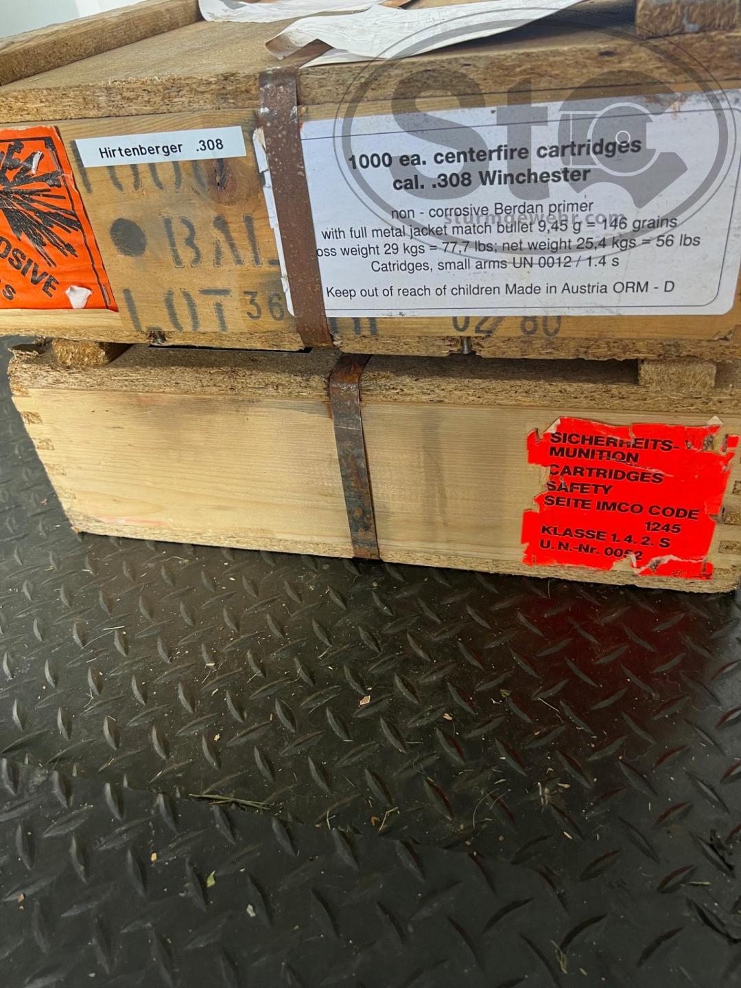 WTS: (2) Sealed crates of Hirtenberger .308 Military Surplus Battle ...