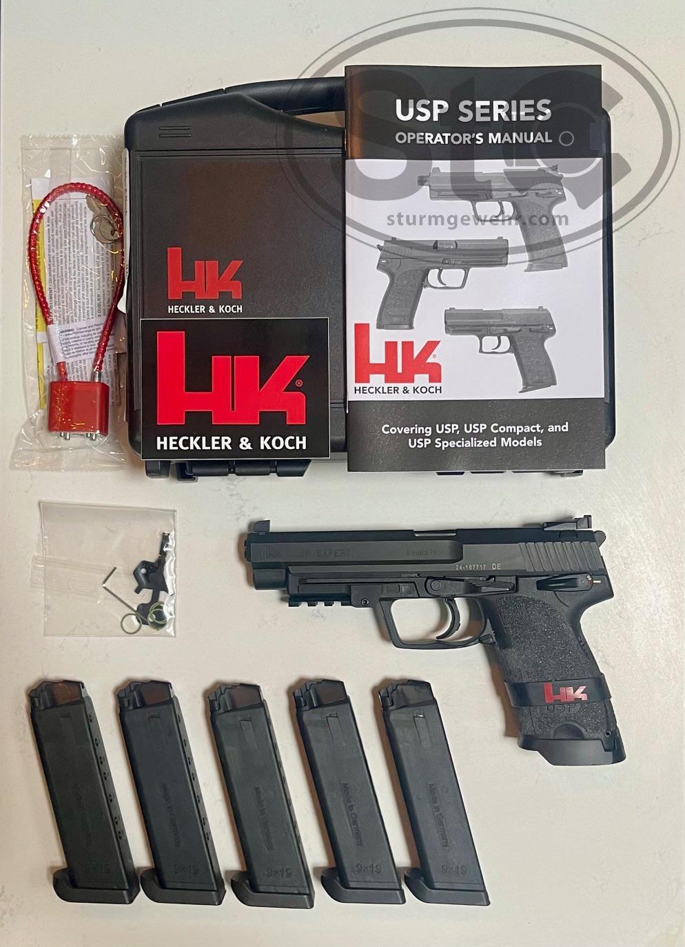 SOLD HK USP 9 Expert w/5x Mags & Beretta M9 w/Insight Mount & M3 LED ...