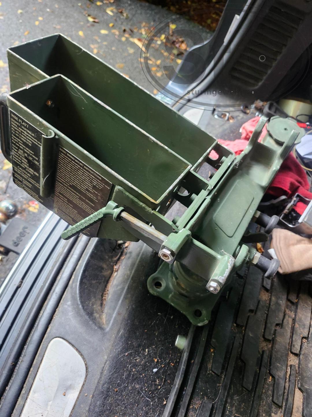Mk93 m2hb .shock absorbing cradle complete50 Cal.mount with ammo can ...