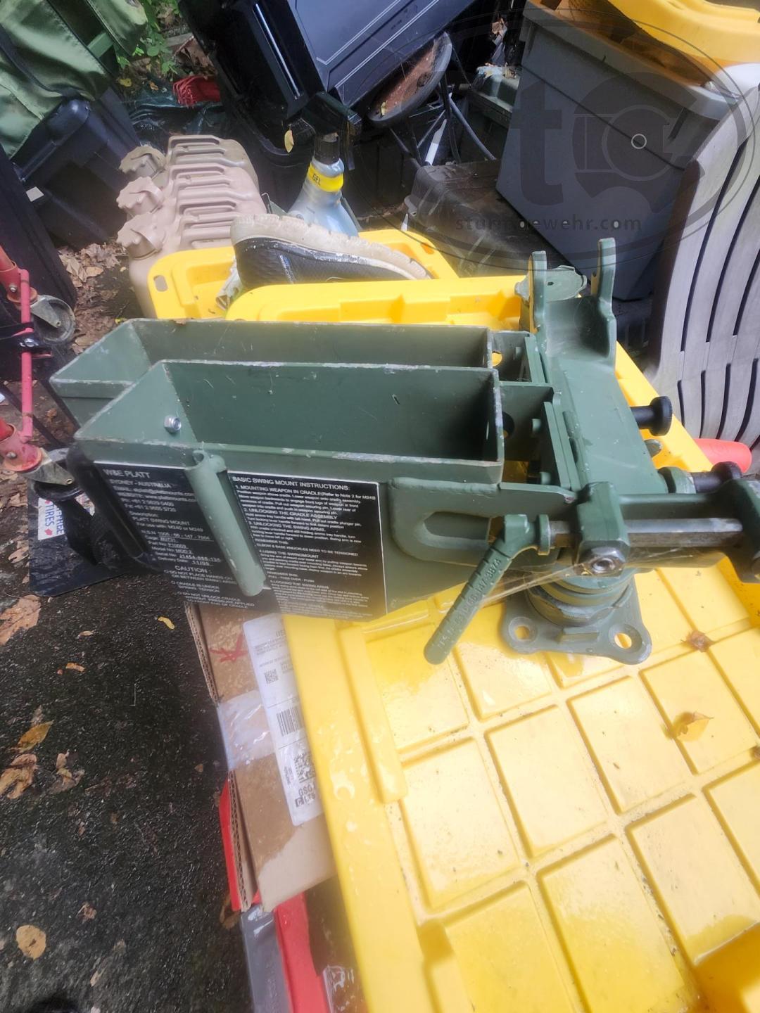 Mk93 m2hb .shock absorbing cradle complete50 Cal.mount with ammo can ...