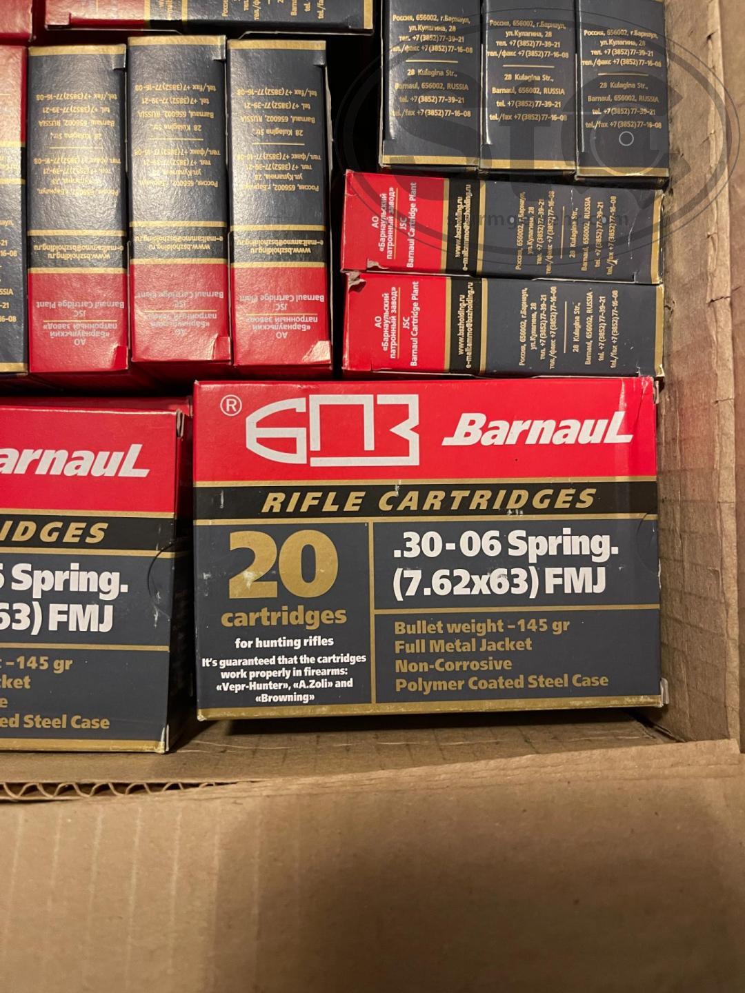 SOLD 30-06 500rds Barnaul 145gr FMJ - Ammunition - Sturmgewehr.com Forums