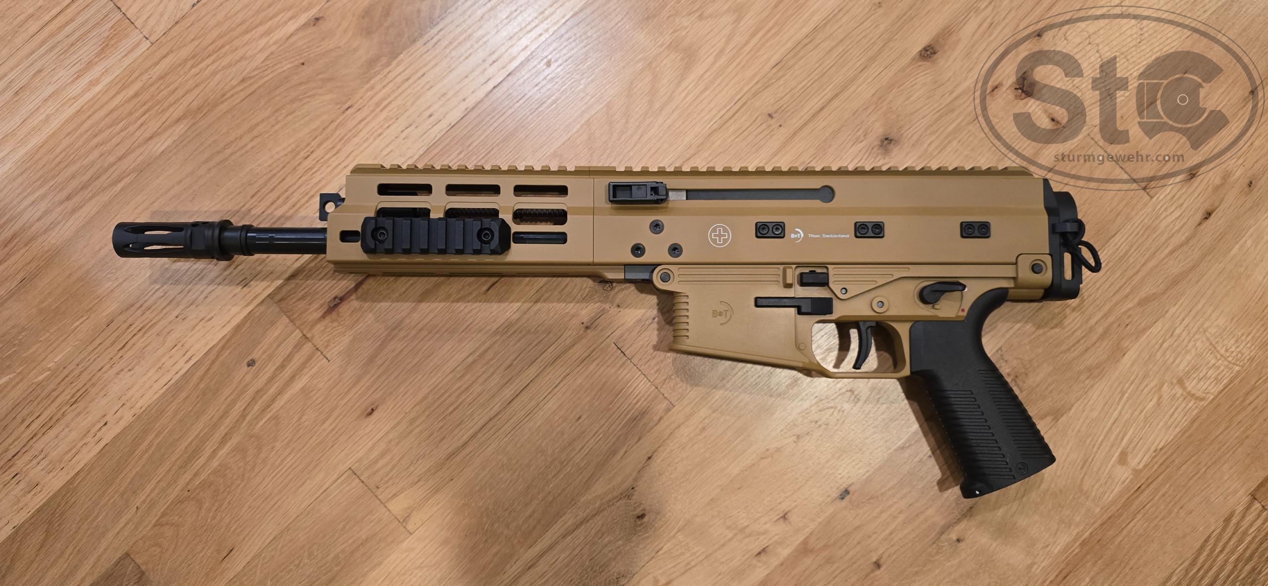 B&T APC223 PRO RAL Pistol, RAL8000 with Print-X RBS C Inconel 5.56 ...