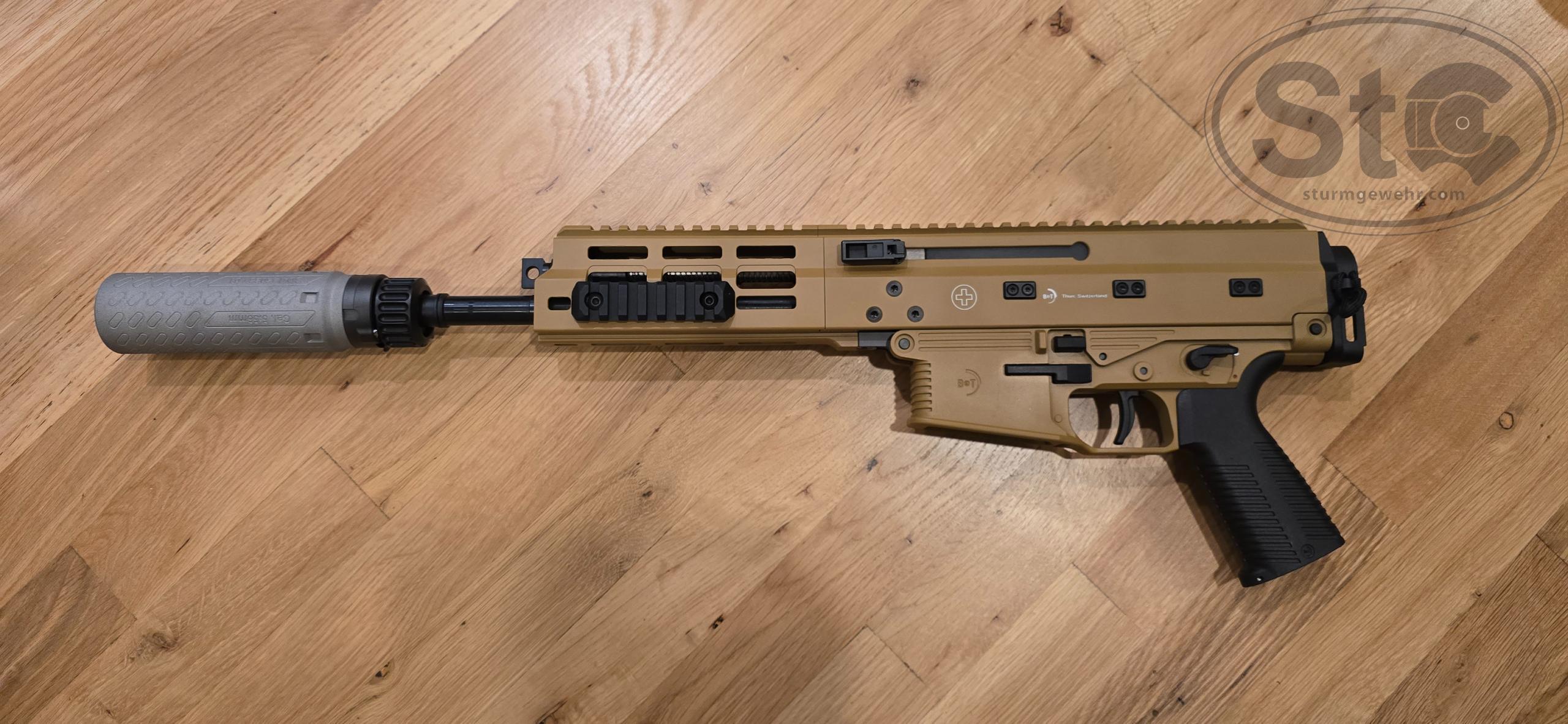 B&T APC223 PRO RAL Pistol, RAL8000 with Print-X RBS C Inconel 5.56 ...