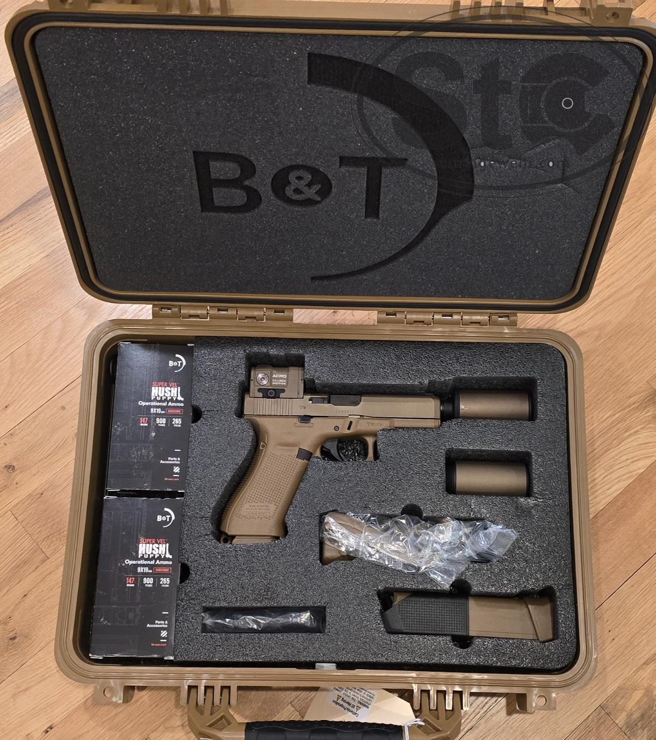 B&T Glock 19X Hush Puppy Suppressed Pistol Kit - NFA NEW - In hand ...