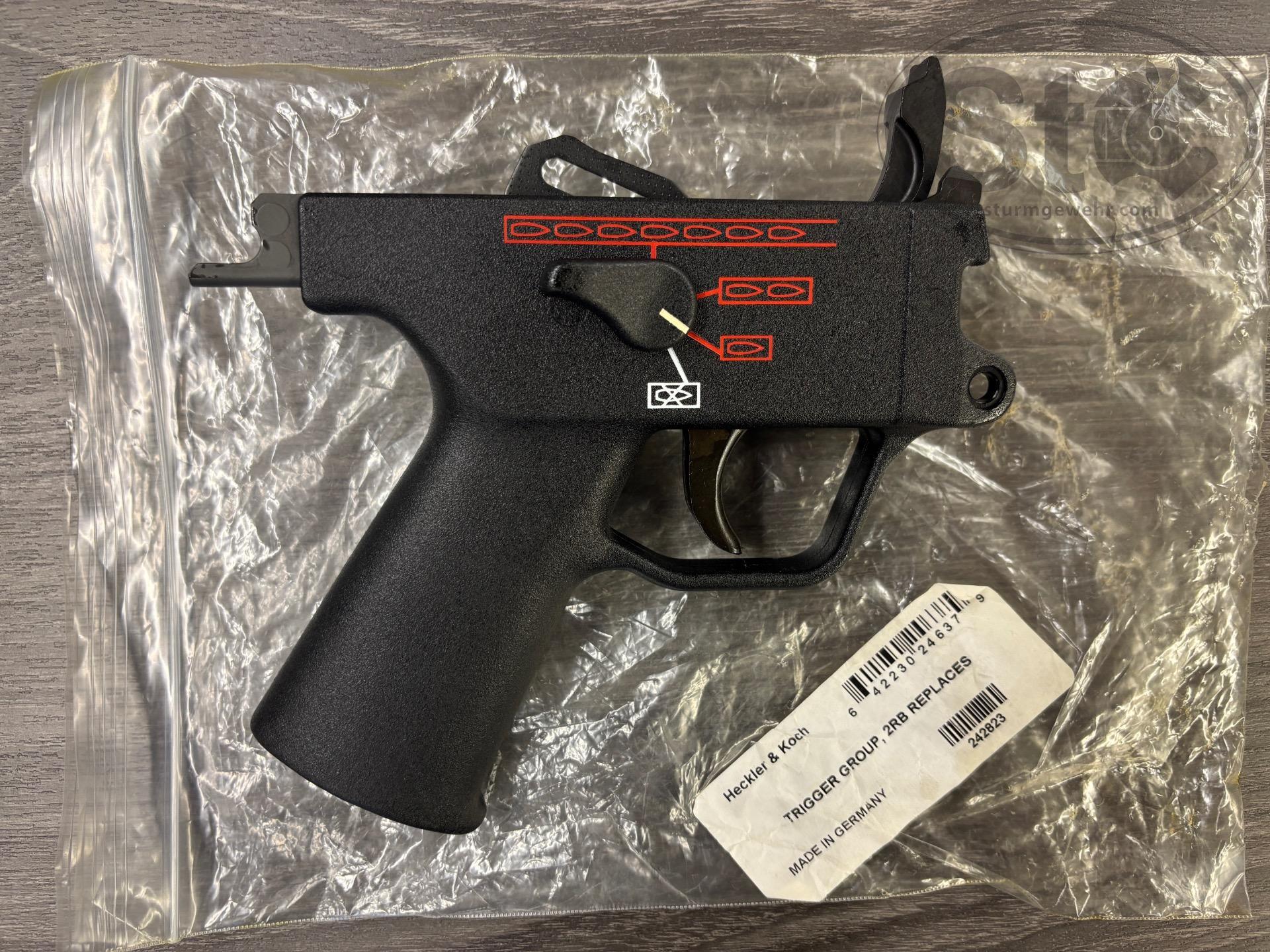 H&K MP5 Complete 4-Position Burst Trigger Group, 0,1,2,F - New (SOLD ...