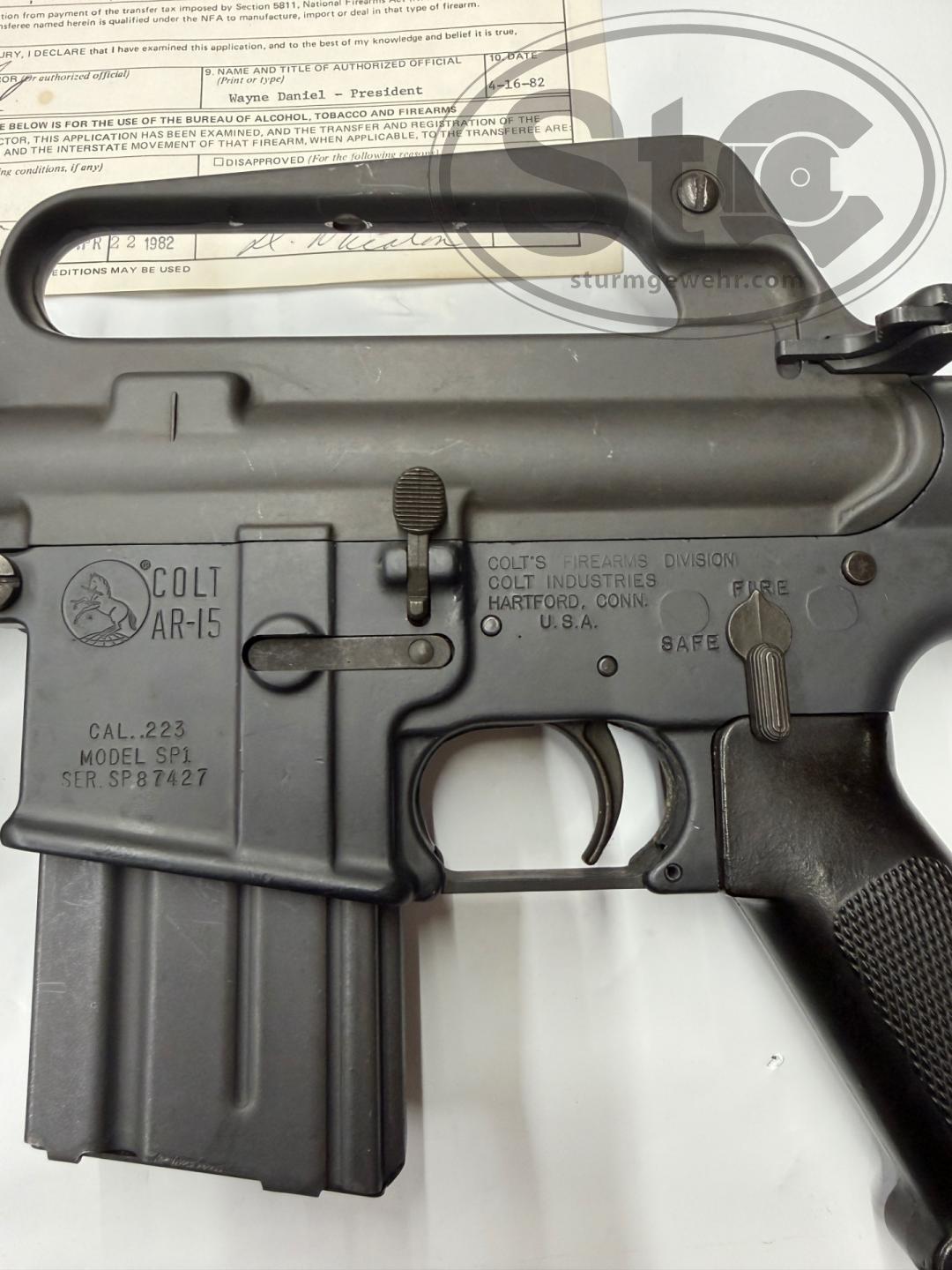 RPB Industries inc M16 serial #3 sionics suppressor and colt sp1 - NFA ...