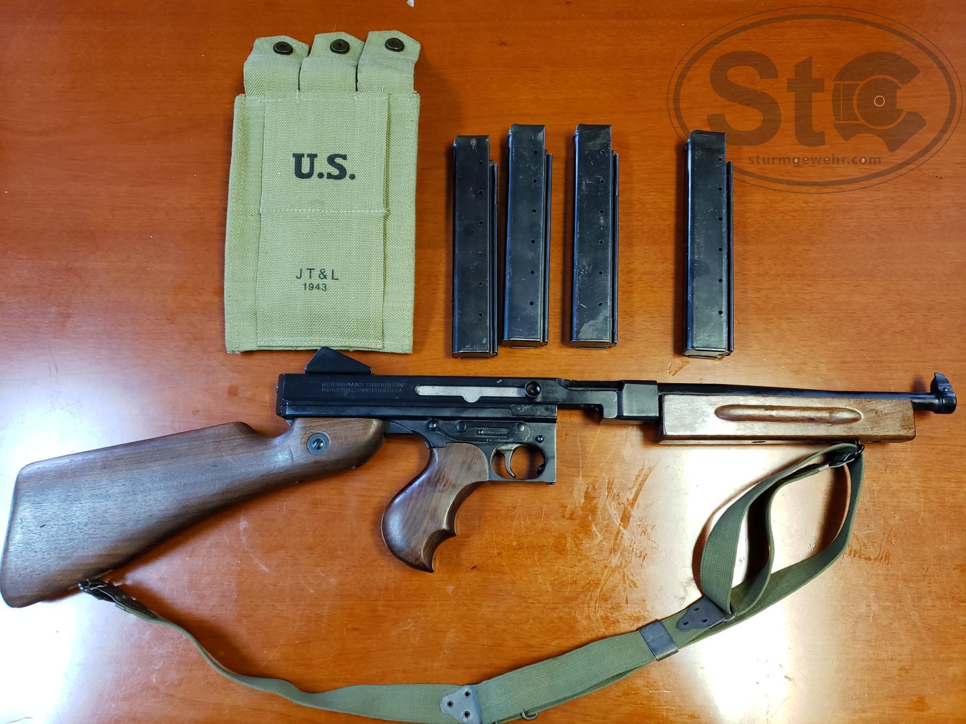 pre May sample Bridgeport M1A1 Thompson 45acp submachinegun, eform 3 ...