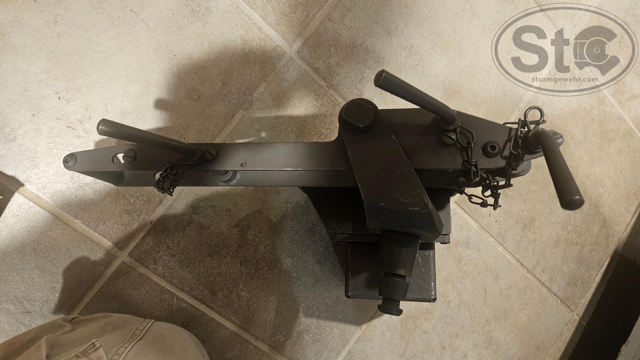 M240 and M1919 Cradle Assembly, with Ammunition Tray and Tripod Pintle ...