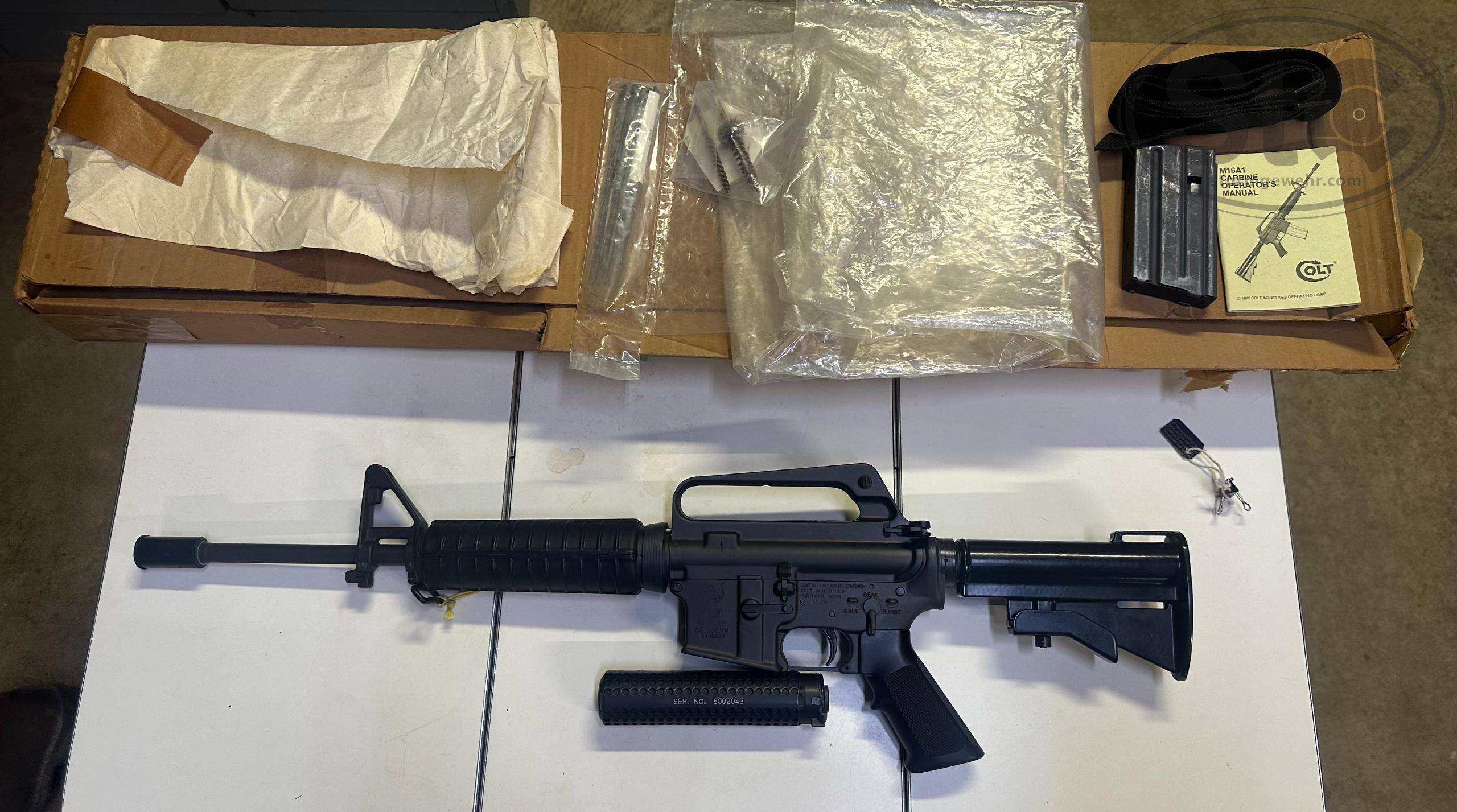 SPF-Colt M16A2 Carbine Burst Marked-KAC Suppressor both NIB - NFA ...