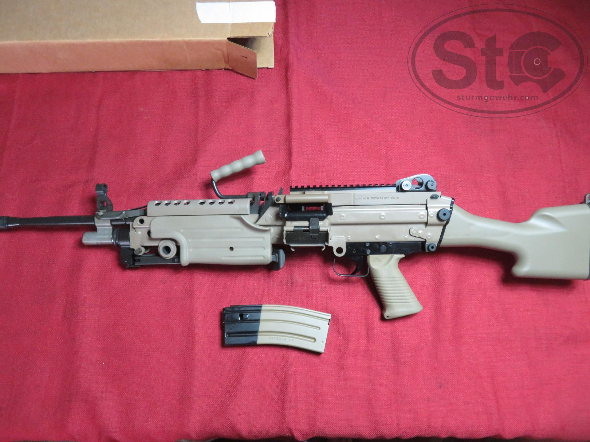 FN USA M249S Semi Belt Fed FDE NIB $9500/shipping - Semi-Auto Market ...